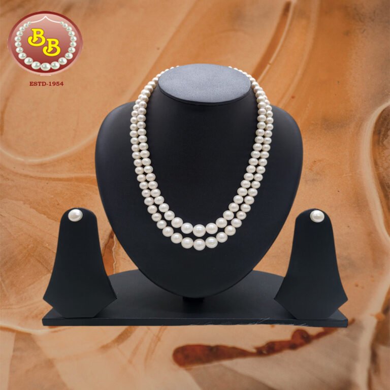 2 Lines Elegant Gradation Pearls Mala / Sri Bansilal Pearls